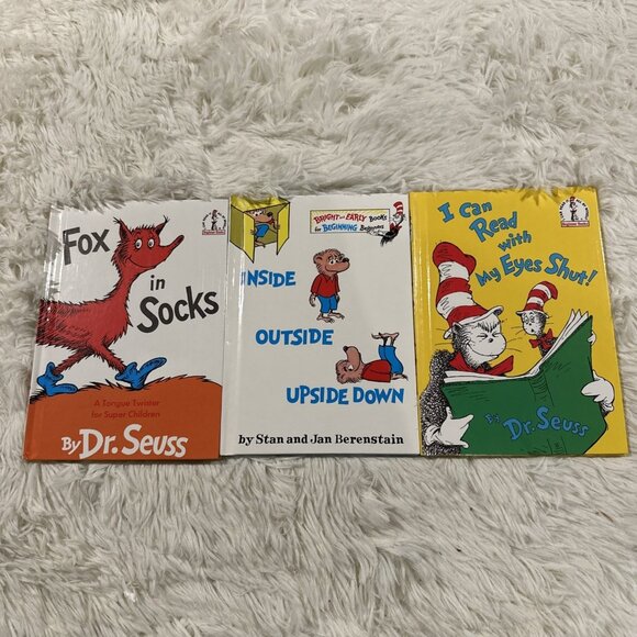 Dr. Seuss | Accents | New Dr Seuss Book Set 3 Fox In Socks Inside ...